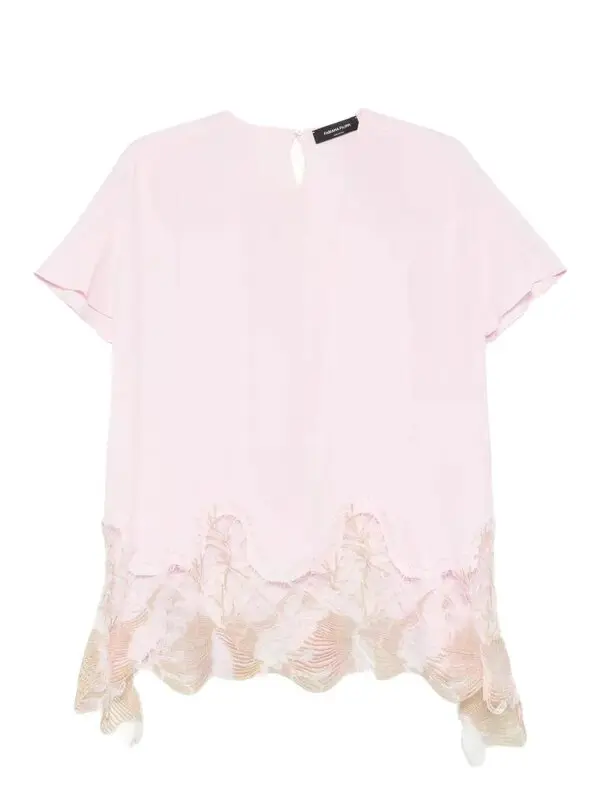 Fabiana Filippi Lace Trim Blouse - Pink