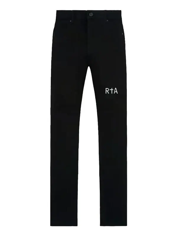 RtA Bryant Cross-print Jeans - Black