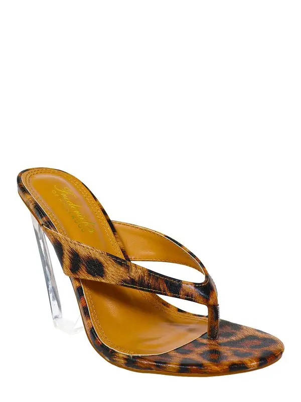 Frederick's Of Hollywood Leila Thong Heels - Leopard