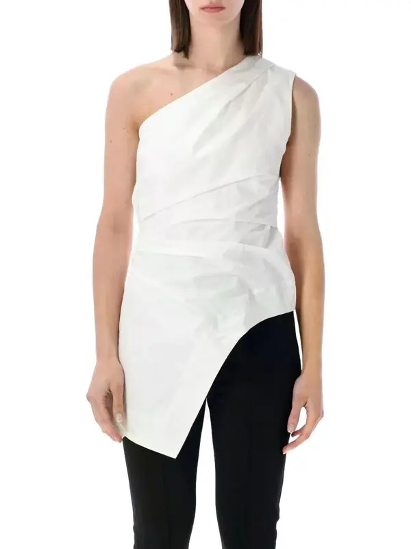 RÓHE One-shoulder Asymmetric Top - White