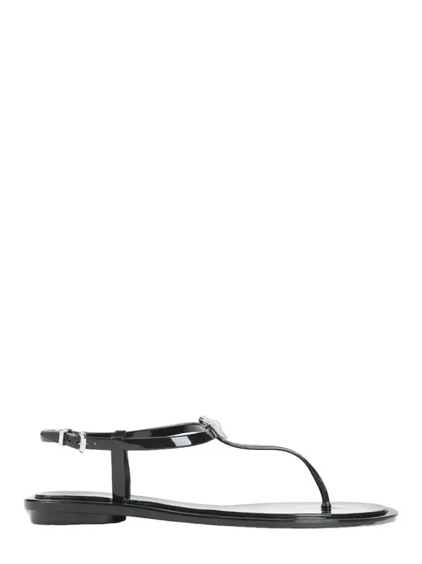 Mach & Mach Bow-detail Flat Sandals - Black