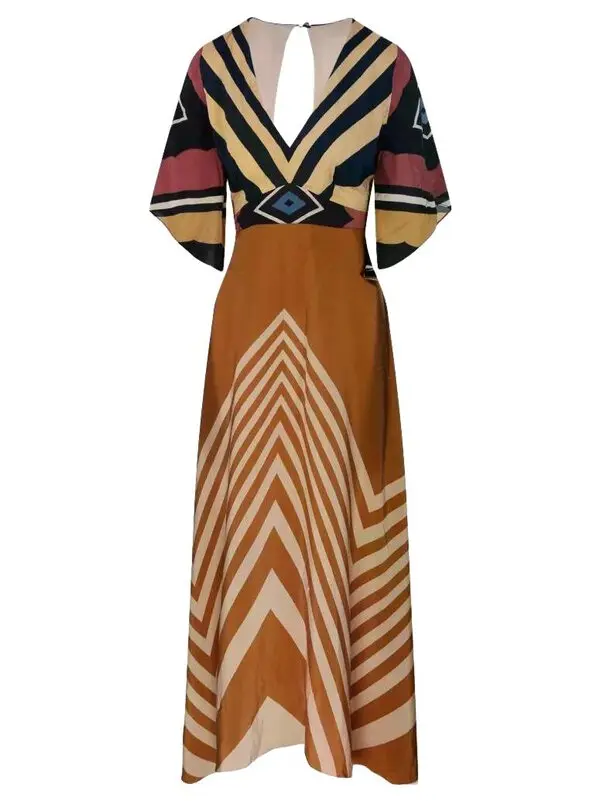 VOLANTIS Astral Maxi Dress - Brown