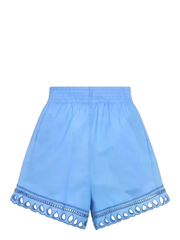 Ermanno Scervino Broderie-anglaise Shorts - Blue