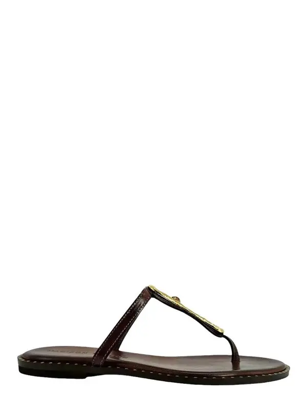 MADISON MAISON Hammered-link Flat Sandals - Brown