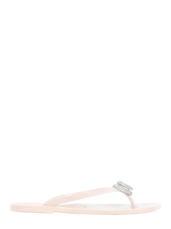 Mach & Mach Crystal-embellished Heart Sandals - Pink