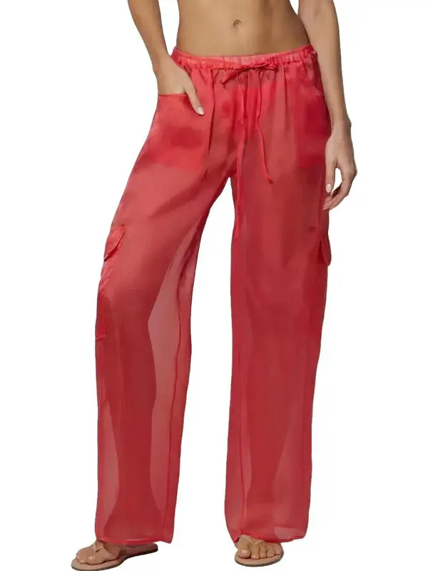 Kiki De Montparnasse Sheer Cargo Pants - Pink