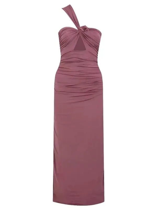 MAYGEL CORONEL Arcano Ruched Cut-out Dress - Pink