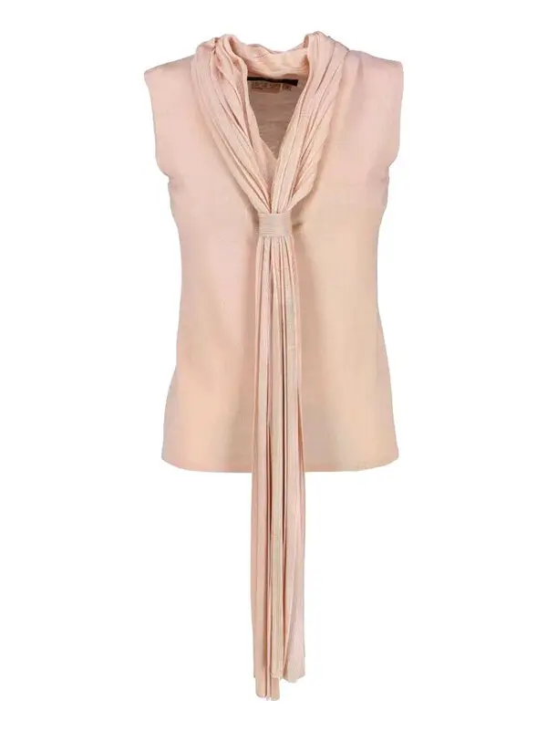 FERRAGAMO Draped-neck Blouse - Pink