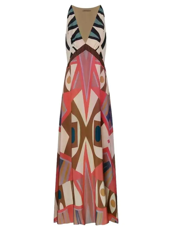 VOLANTIS Granada Maxi Dress - Neutrals