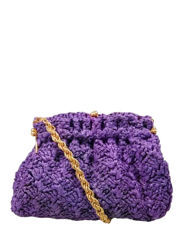 AMATO DANIELE Raviolo Woven-design Clutch - Purple