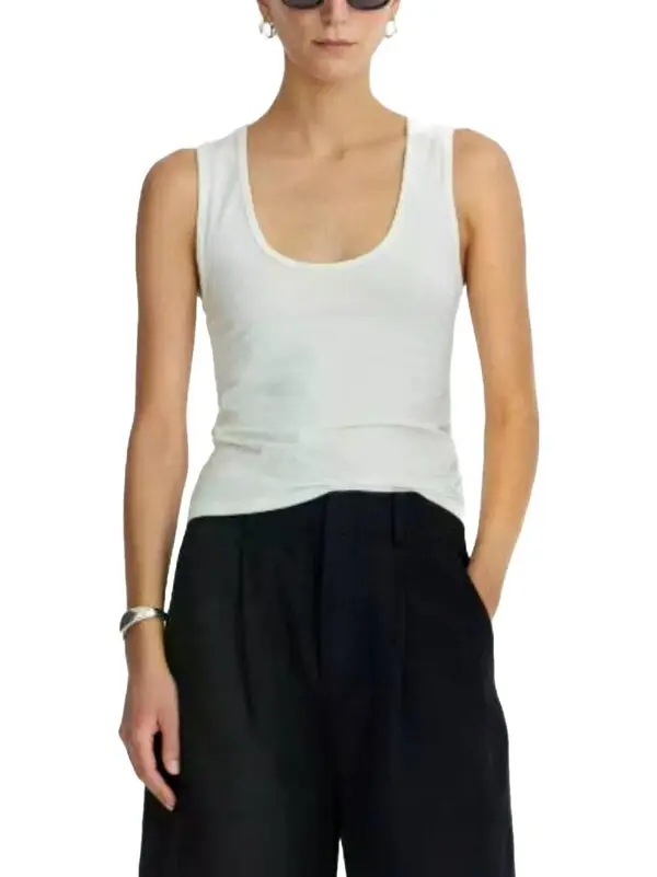APIECE APART Ribbed Scoop-neck Tank Top - White