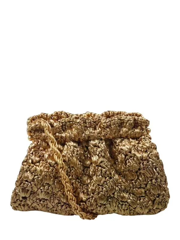 AMATO DANIELE Raviolo Crochet Clutch Bag - Gold