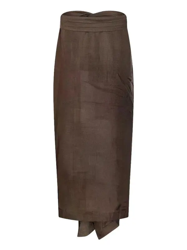 RÓHE Strapless Top - Brown