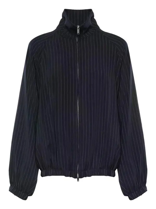 THE FRANKIE SHOP Baxter Pinstripe Raglan-sleeve Jacket - Blue