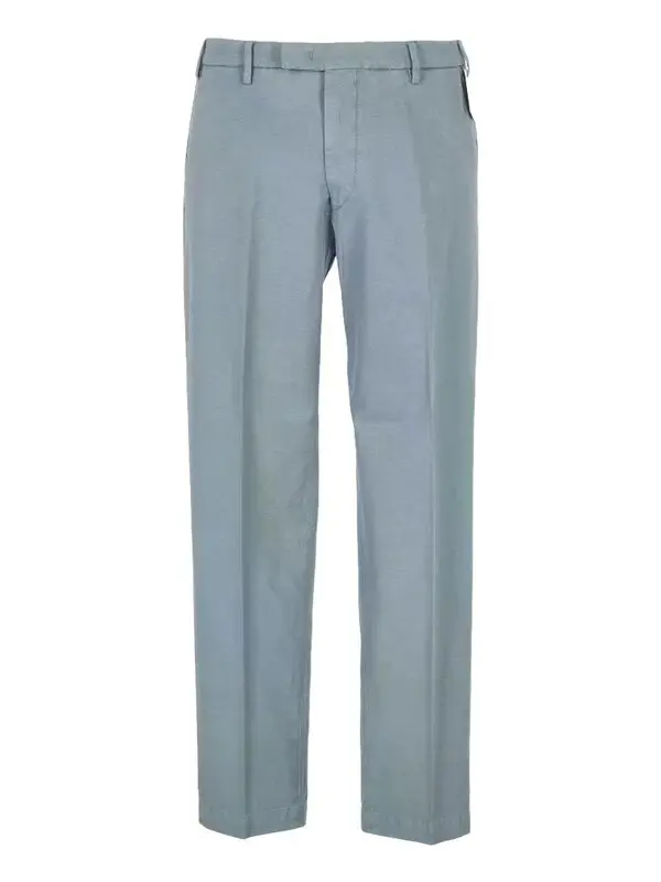 MICHAEL COAL Pressed-crease Straight-leg Trousers - Blue