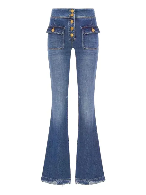Seafarer Button-front Flared Jeans - Blue