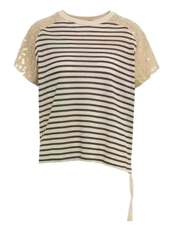 8PM Striped T-shirt - Neutrals