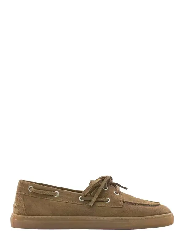 SUMMERY COPENHAGEN Lace-up Suede Loafers - Brown
