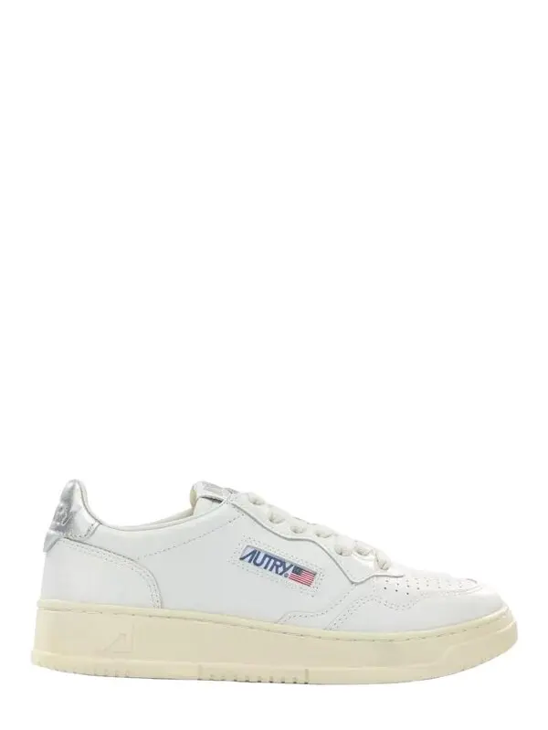 AUTRY Medalist Metallic-effect Sneakers - White