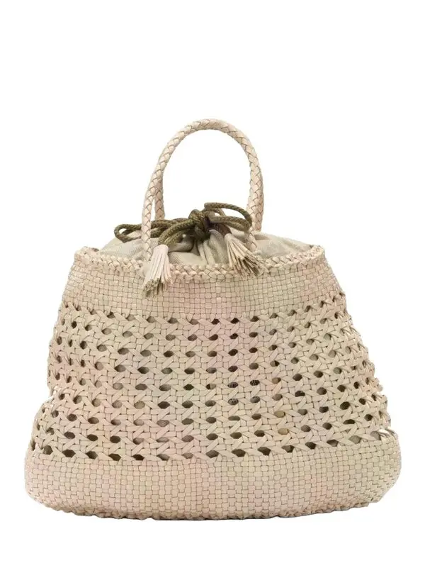 Dragon Diffusion Santa Cano Woven-leather Tote Bag - Neutrals