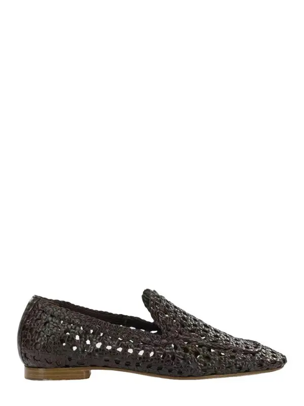 TONI PONS Woven Leather Loafers - Brown