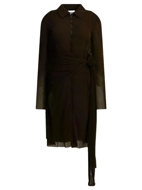 GANNI Long-sleeve Dress - Brown