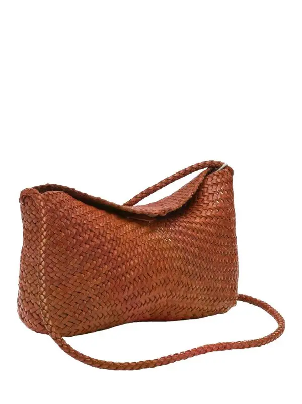 Dragon Diffusion Woven Leather Shoulder Bag - Brown