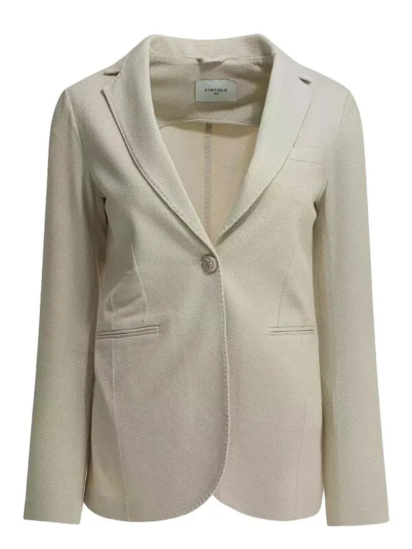 CIRCOLO 1901 Single-breasted Piqué Blazer - Neutrals