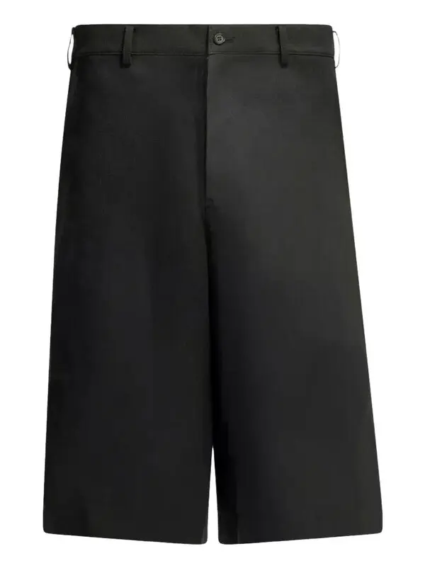 Comme Des Garçons Side-zip Wide-leg Shorts - Black