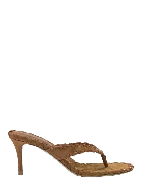 GIANVITO ROSSI Braided Suede Sandals - Brown