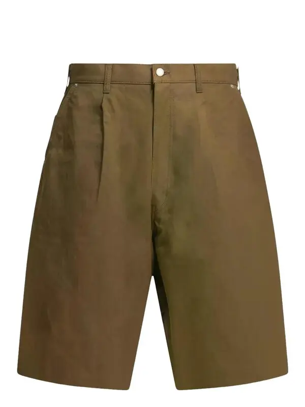 Comme Des Garçons Pleated-front Pocket Shorts - Brown