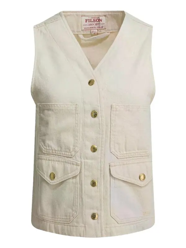 Filson Archive Cruiser Multi-pocket Gilet - White