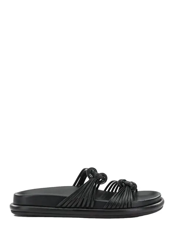 Santoni Knotted Multi-strap Sandals - Black