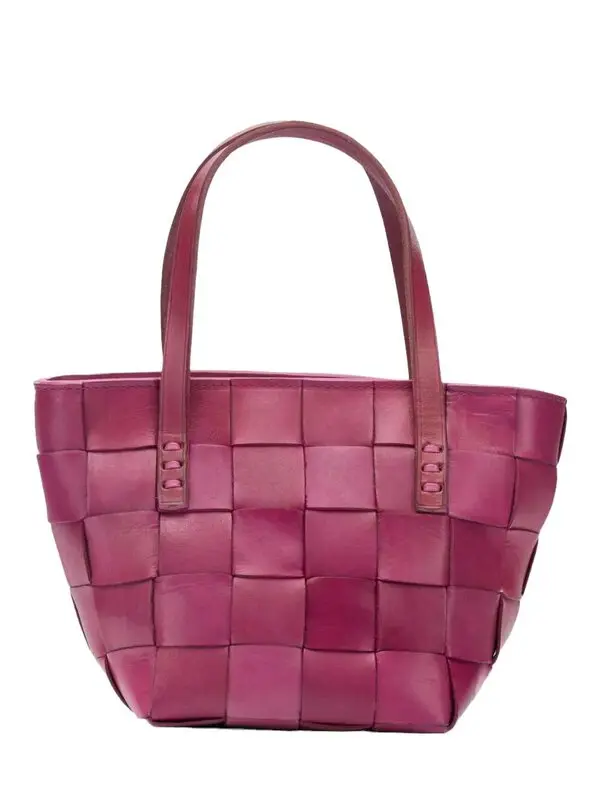 Dragon Diffusion Woven Leather Tote Bag - Pink