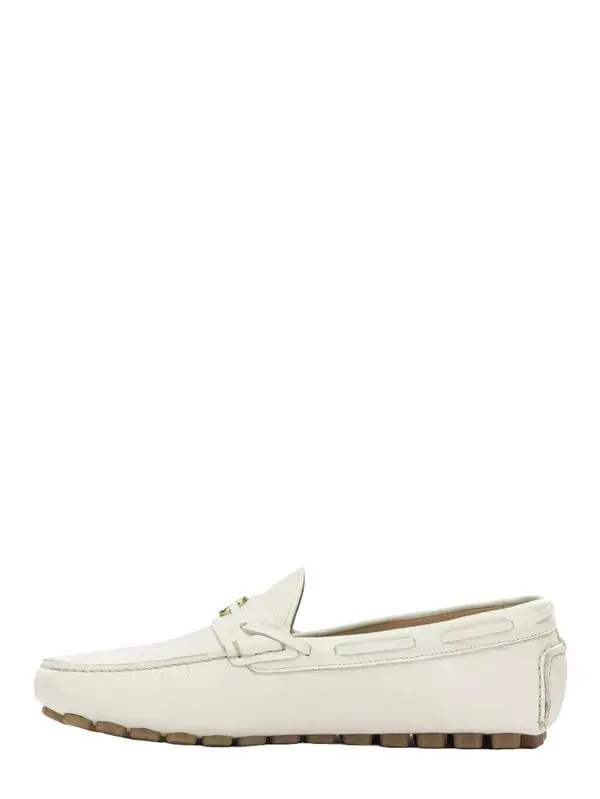 Valentino Garavani Vlogo Signature Leather Loafers - White