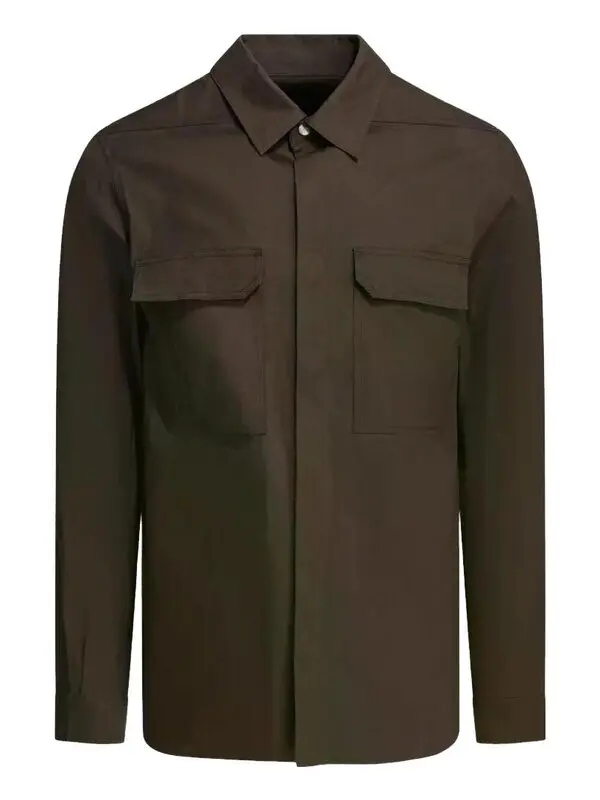 Rick Owens Webbing-strap Flap-pocket Shirt Jacket - Brown