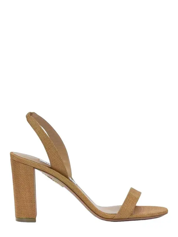 AQUAZZURA Woven Slingback Sandals - Neutrals