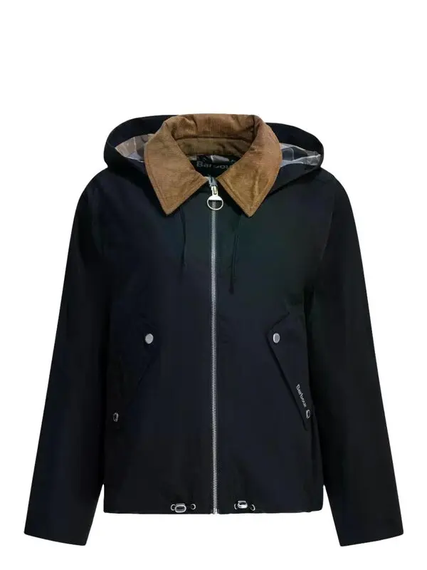 Barbour Corduroy-collar Hooded Coat - Blue
