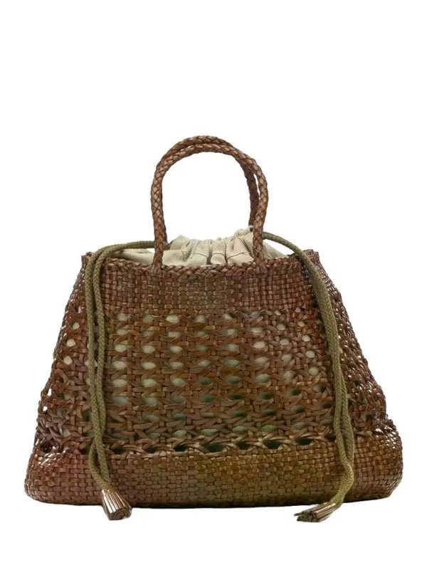 Dragon Diffusion Santa Cano Woven Leather Tote Bag - Brown