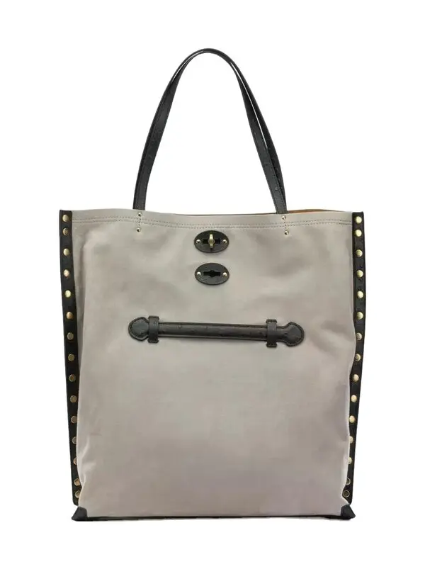 ZANELLATO A'spasso® Medium Stud-embellished Tote Bag - Grey