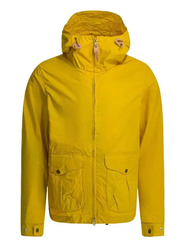 CECCARELLI Hooded Cotton Coat - Yellow