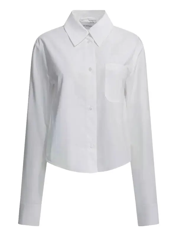 Max Mara Pleated-back Chest-pocket Shirt - White