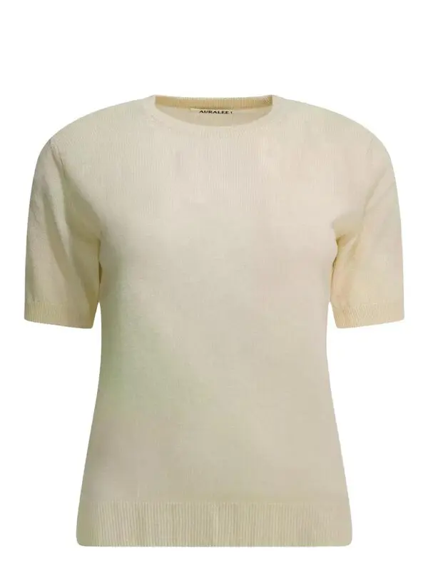 Auralee Short-sleeve Sweater - Neutrals