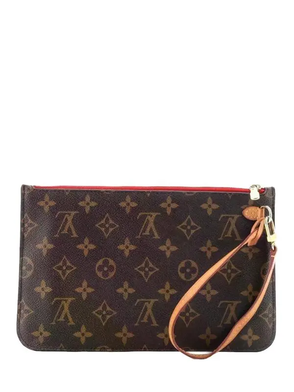 LOUIS VUITTON Neverfull Pochette Monogram Canvas Large Pouch - Brown