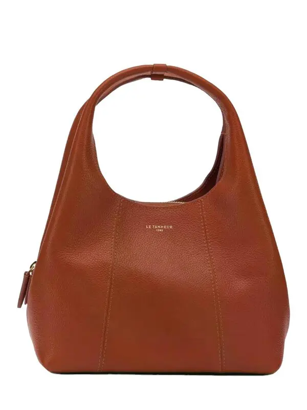 LE TANNEUR Grainy Leather Tote Bag - Brown