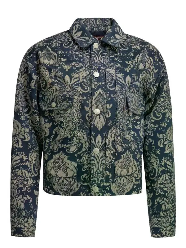 Junya Watanabe X Levi's® Damask-pattern Denim Jacket - Blue