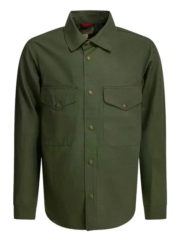 CECCARELLI Country Ripstop-texture Flap-pocket Shirt - Green