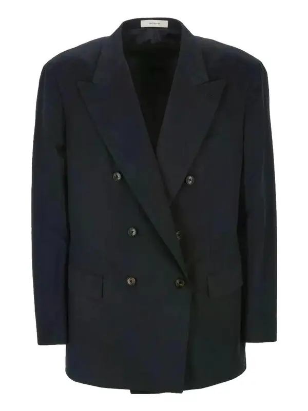 UMIT BENAN Double-breasted Jacket With Peak Lapels - Blue
