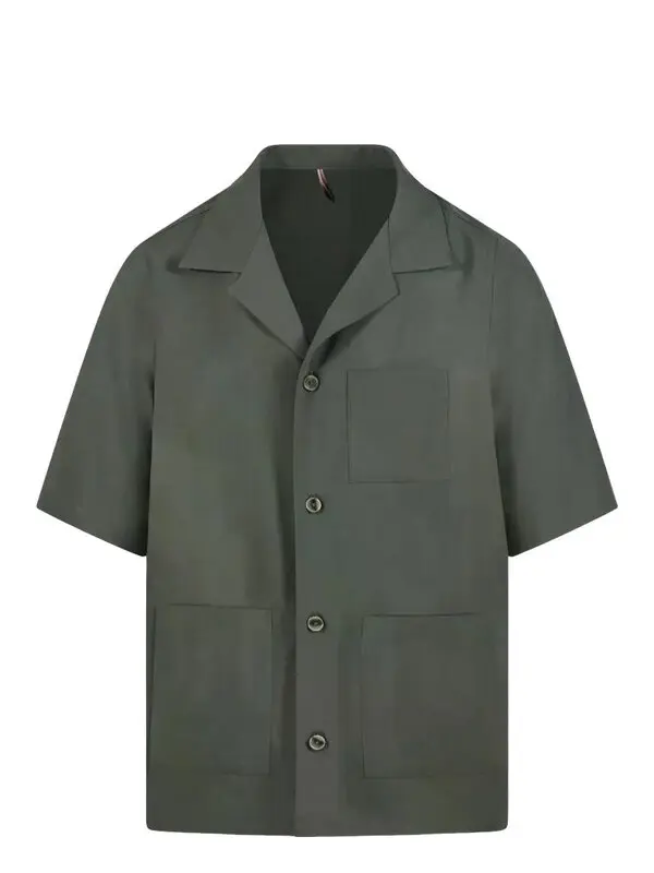 SANTANIELLO Patch-pocket Short-sleeve Shirt - Green