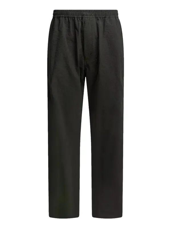 GOLDWIN Seersucker-texture Trousers - Black